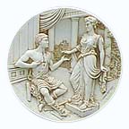 Pygmalion And Galatea collector plate by Yiannis Koutsis
