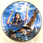 Maiden of the Mystical Thunderbird collector plate by David Penfound
